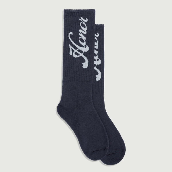 Honor the Gift D-Holiday Honor Script Ribbed Sock - Black – Urbn Lot
